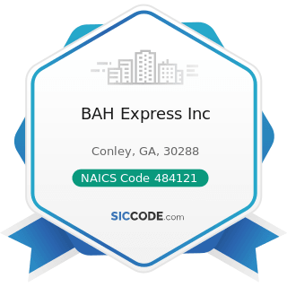 BAH Express Inc - ZIP 30288, NAICS 484121, SIC 4213